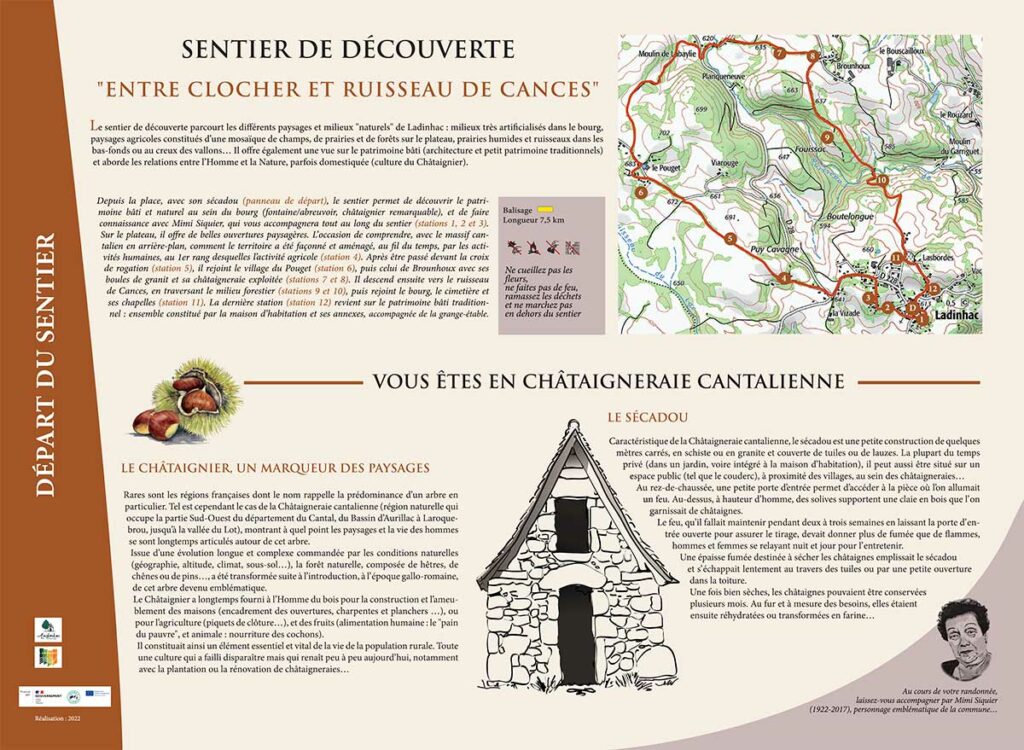 Sentier de découverte de Ladinhac - Entre clocher et ruisseau de Cances